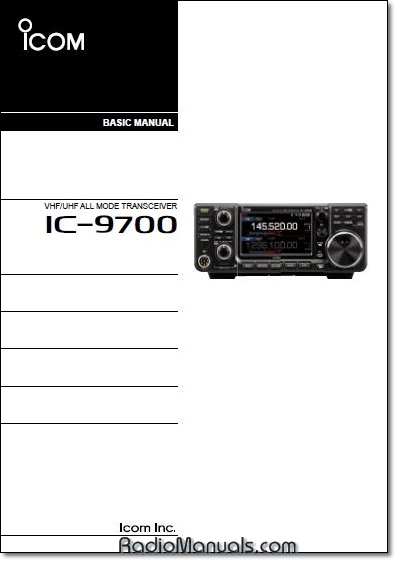 Icom IC-9700 Advanced Instruction Manual