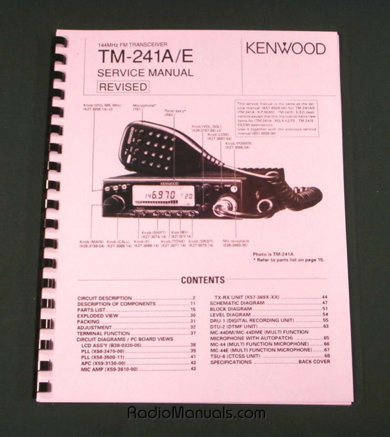 Kenwood Instruction manuals and service manuals