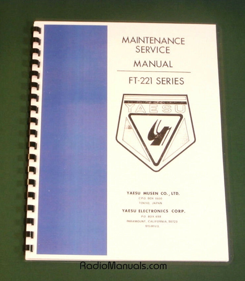 Yaesu Instruction Manuals and Service Manuals